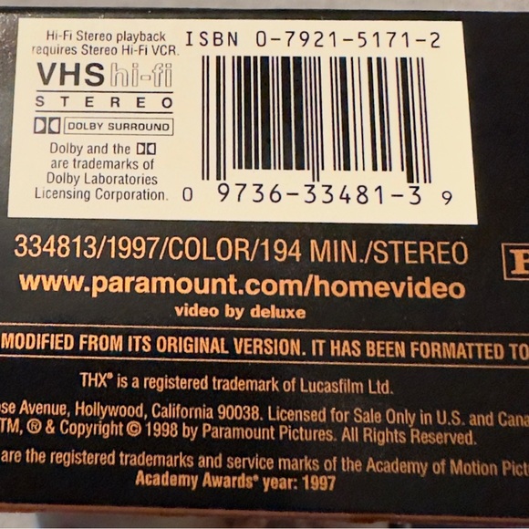 Paramount | Media | Titanic 997 2 Part Box Set Vhs Titanic Vhs ...